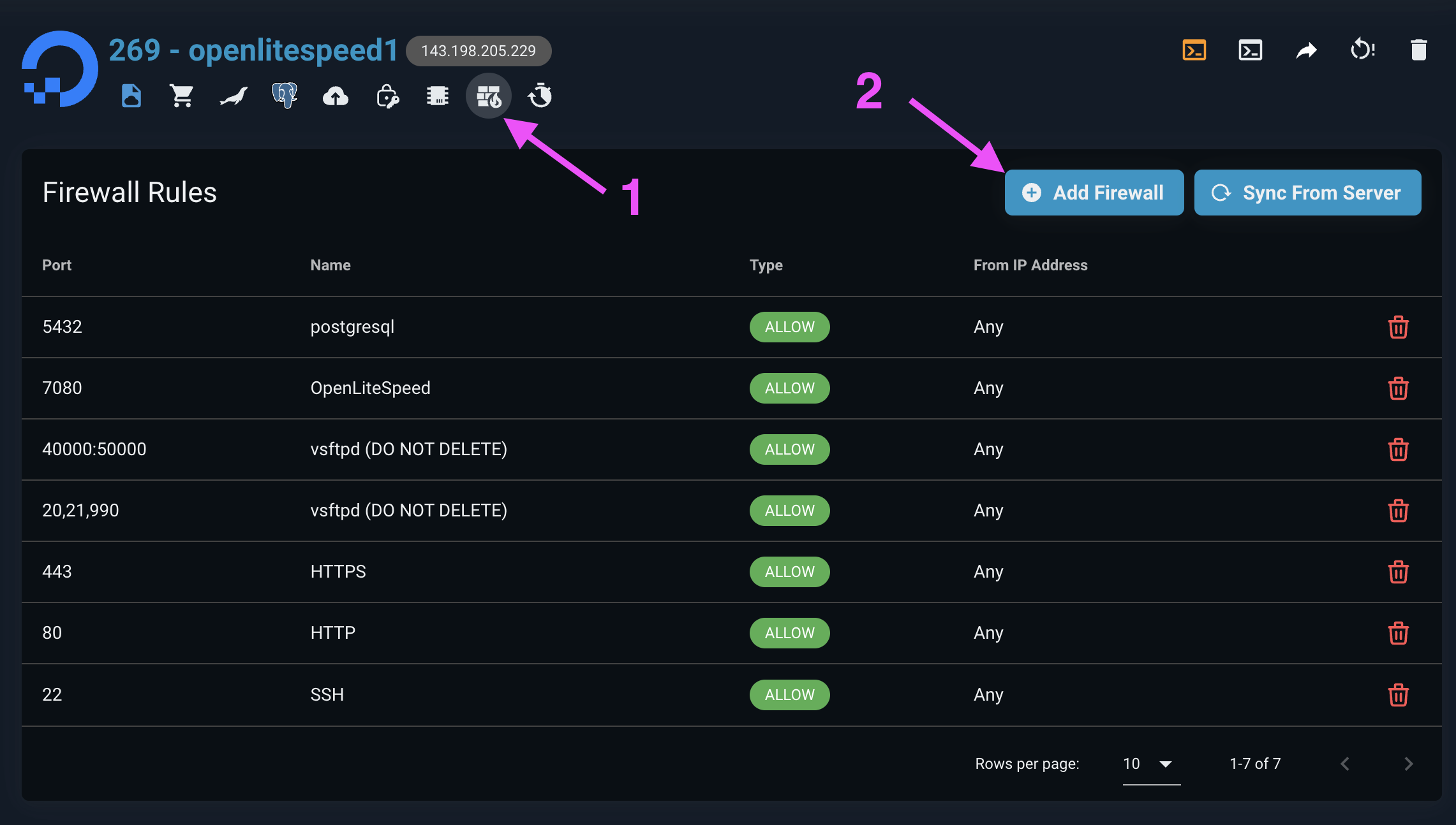 Firewall Rule | FlashPanel